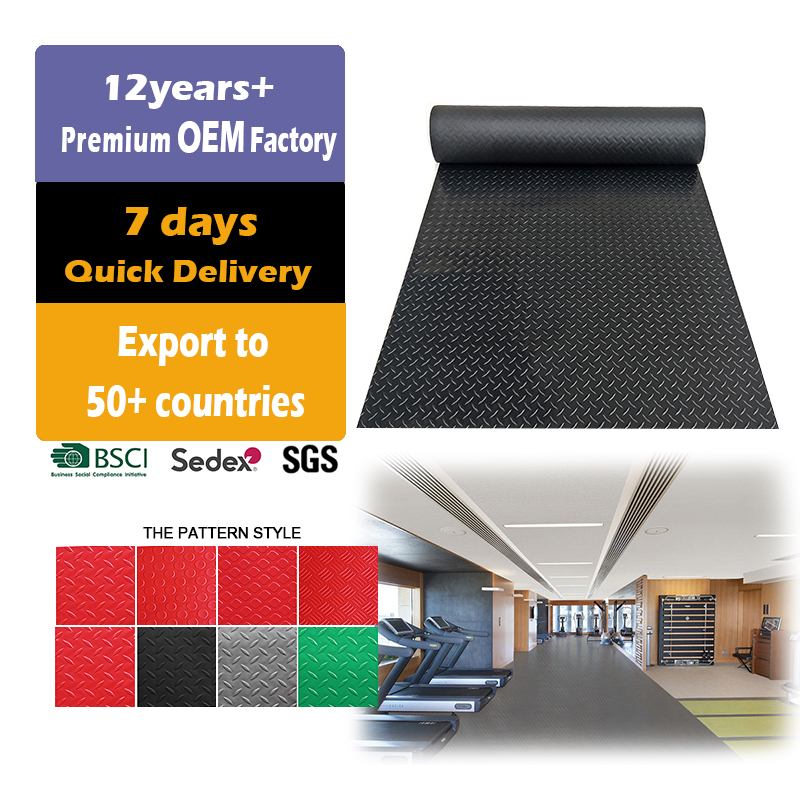 3mm pvc rubber flooring garage mats