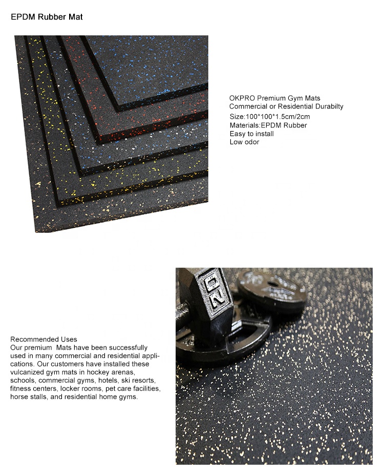 Gym mat epdm rubber flooring mat